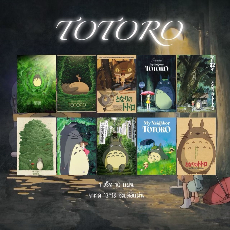 Totoro anime: Wallpaper Photo (Totoro) Room Decoration (A5/Sheet ...