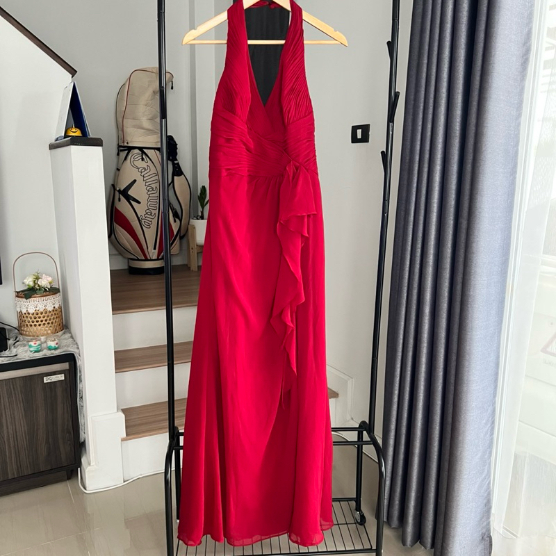 Long Dress For Work In Red Color Label S Chest 34 (2nd Hand) | Shopee ...
