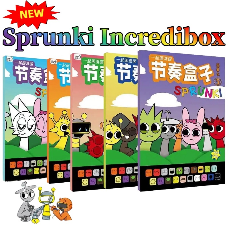New Drawing Sprunki Incredibox Coloring Book Colored Beginner Entry ...