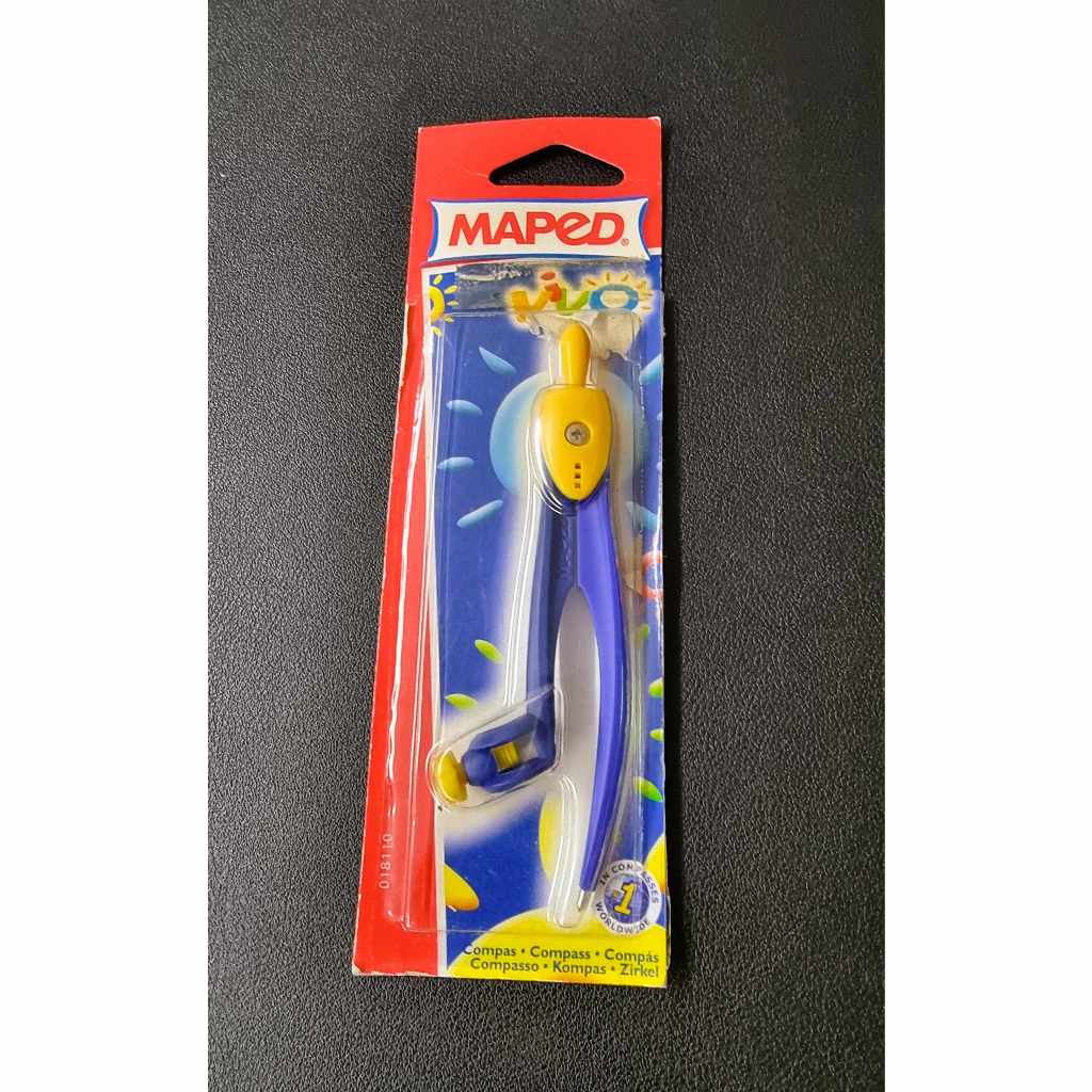 มาเพ็ด วงเวียน เครื่องเขียน สีน้ําเงิน เหลือง **** รุ่นเก่า *** Maped Compasses *** เป็น มาเพ็ด ...