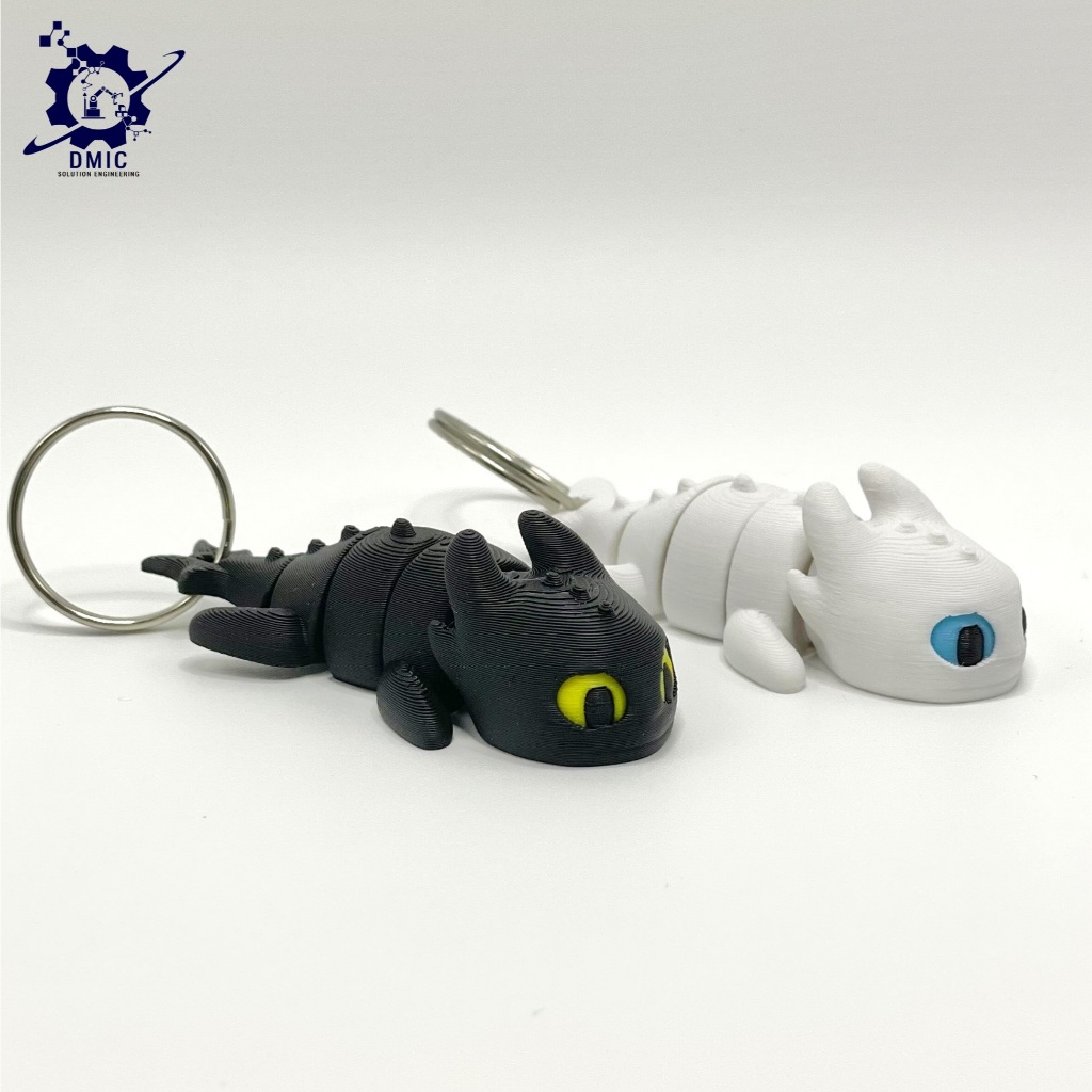 Keychain Toothless Fire Nuan Nonstop Adjustable 3D Printing PLA ...