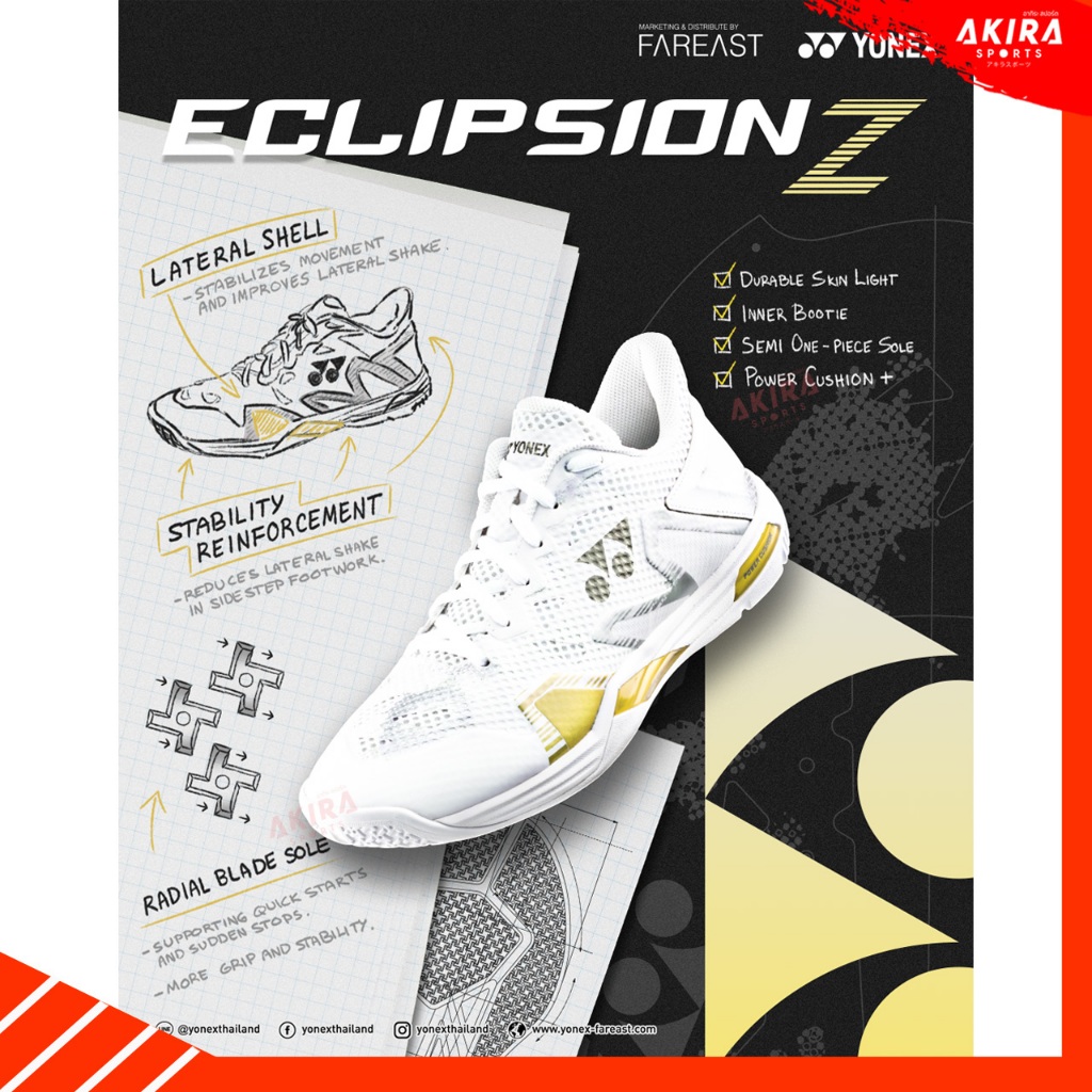 YONEX Badminton Shoes Power Cushion Eclipse Z3 Thai Label | Shopee Malaysia