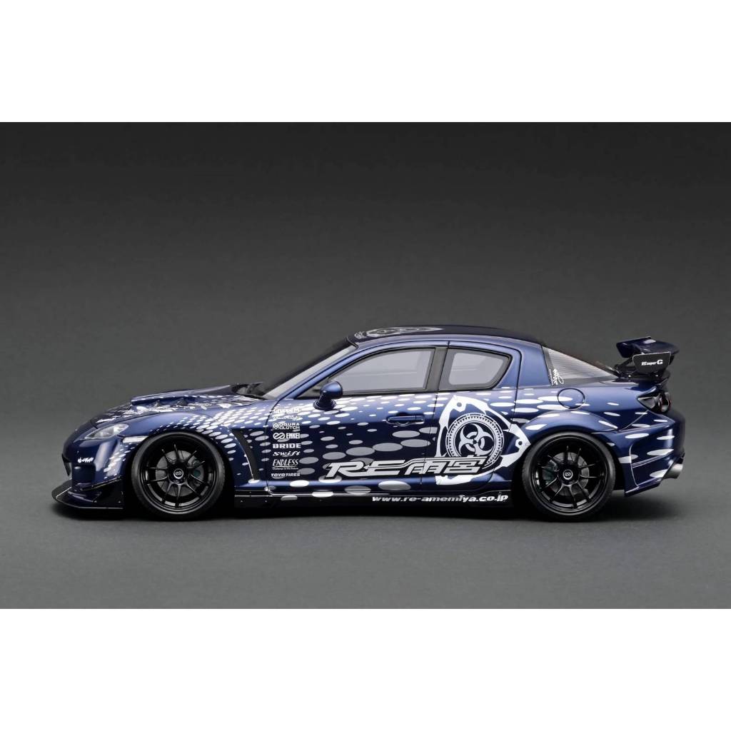Mazda RX-8 (SE3P) RE Amemiya Blue Metallic With Mr IG3244 1/18 (IG MODEL) | Shopee Malaysia