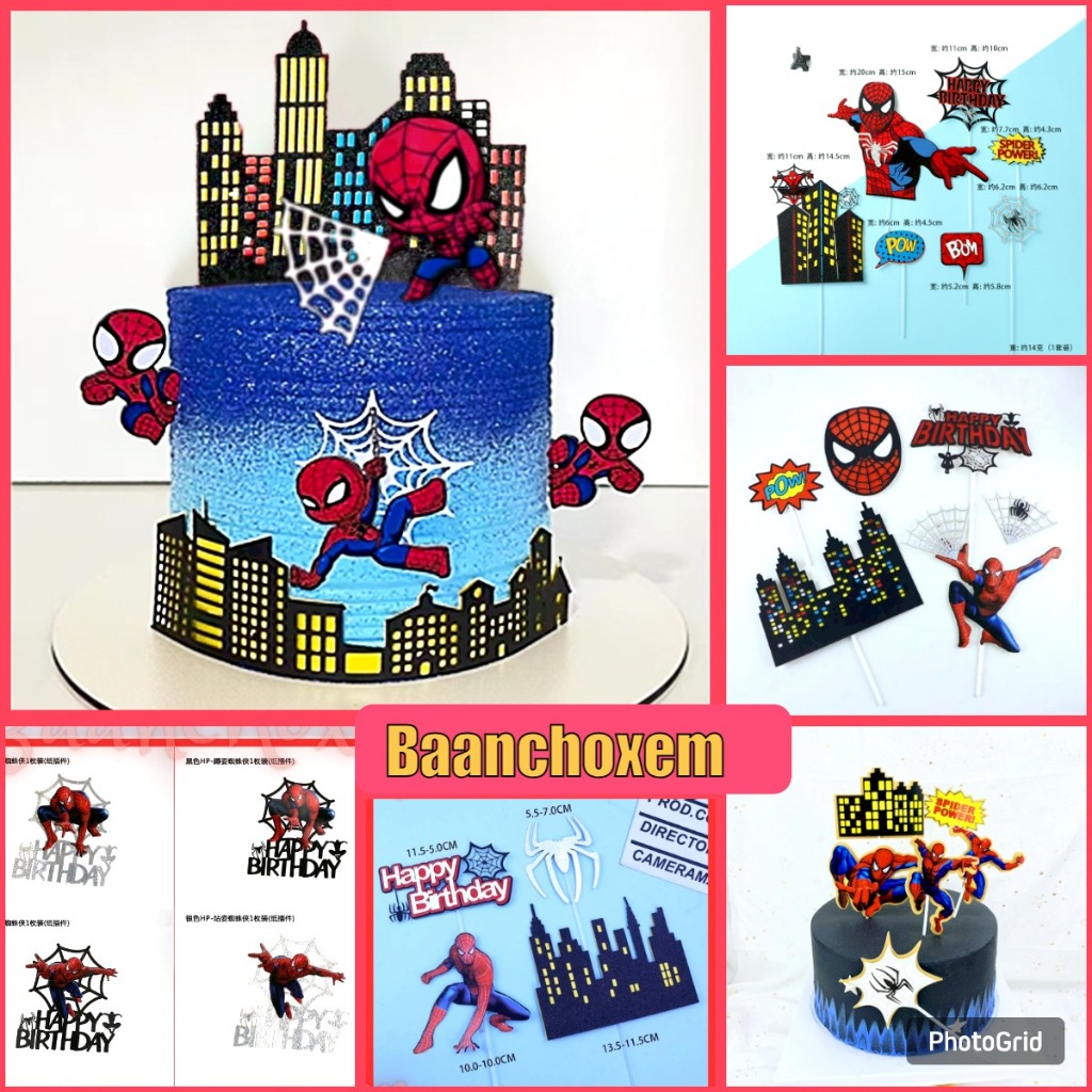 Spiderman Cake Topper Building Sign | Shopee Malaysia