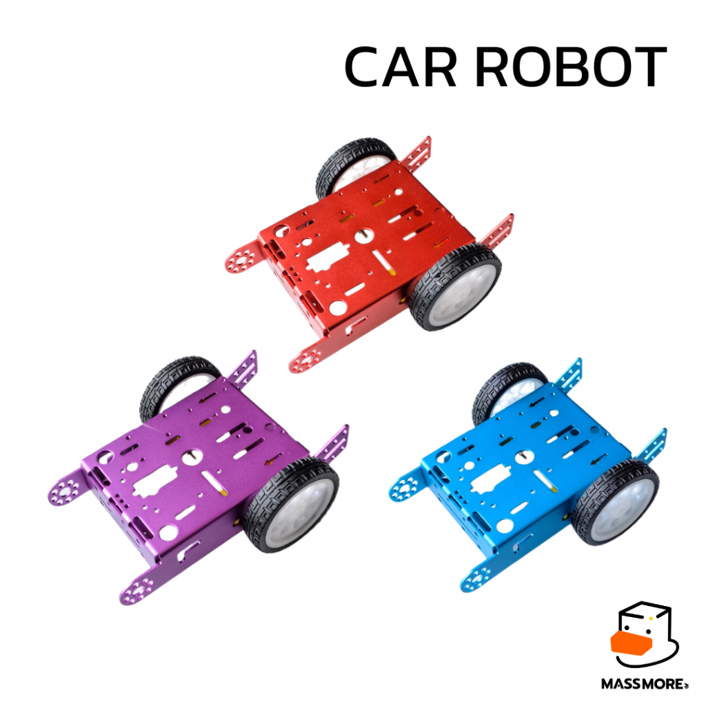 Robot car Frame Aluminum Smart DIY A30 Wheel TT DC Motor Gear | Shopee ...