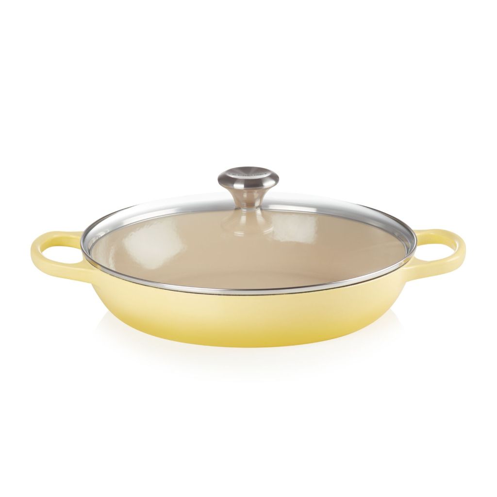 Cast Iron Pot GLASS LID Size 30CM Yellow SIGNATURE RD BRAISER 30CM ...
