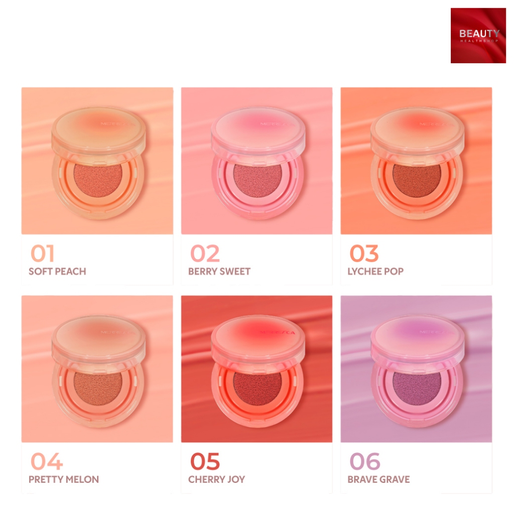 Merrezca Velvet Touch Cushion Blusher Blush (3 G x 1 Case) | Shopee ...