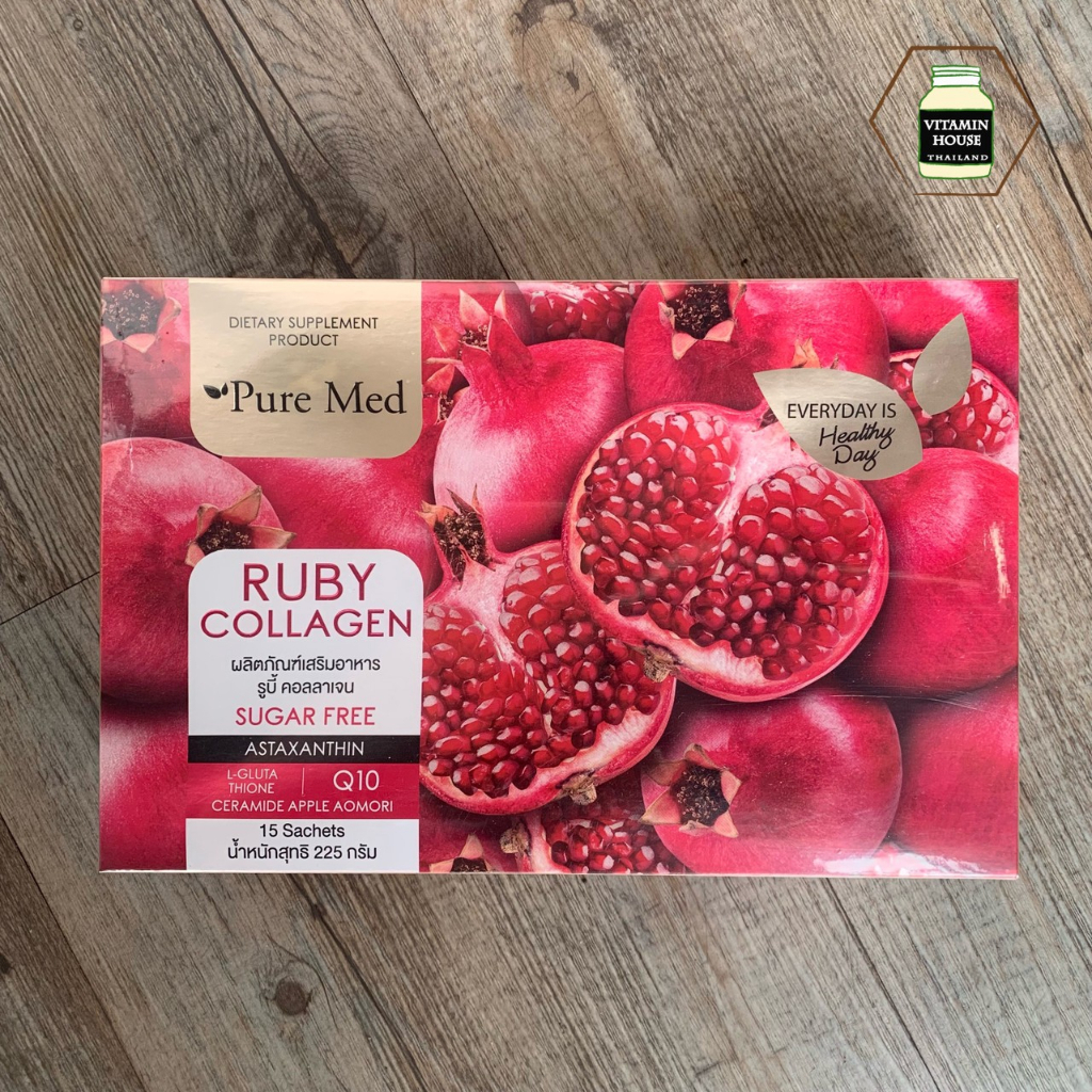Pure Med Ruby Collagen Amino 10 000 mg Pomegranate Flavor (1 Box/15 Sachets) | Shopee Malaysia