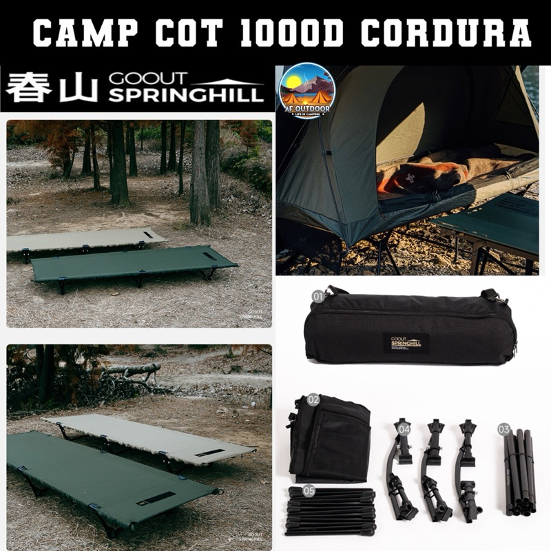 Go Out Springhill Camp Bed 1000D Fabric Weight 200kg | Shopee Malaysia