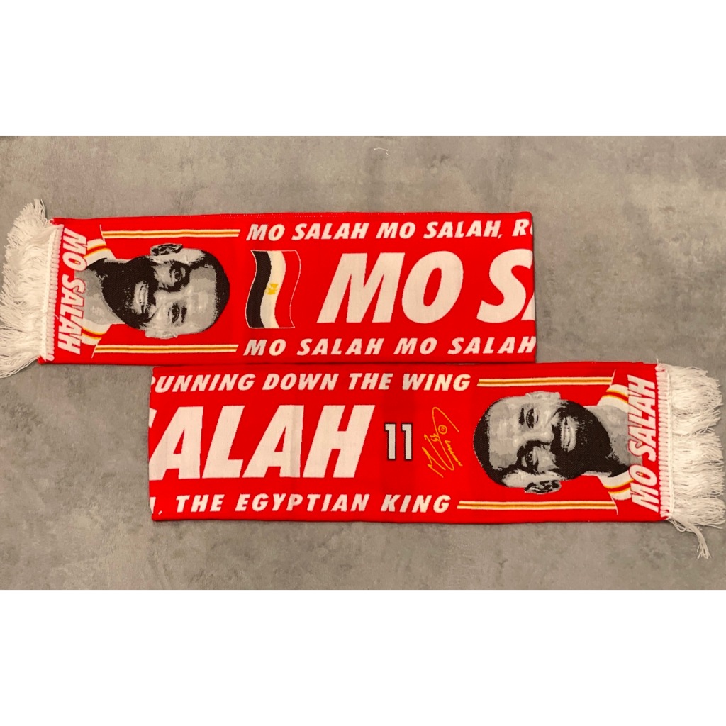 Liverpool Mo Salah Player Fanmade Scarf "Mo Salah" 1-Sided Embroidery ...