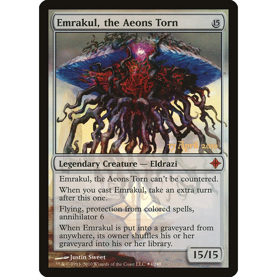 Emrakul the Aeons Torn [Prerelease Foil] ROE Rise of the Eldrazi Magic the Gathering Card [MTG ...