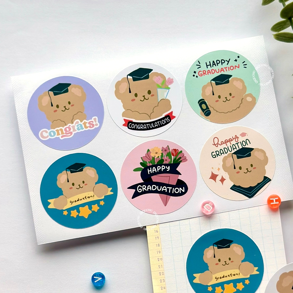 (Pack Of 60) Congratulations Stickers Graduation Day Degree (Including ...