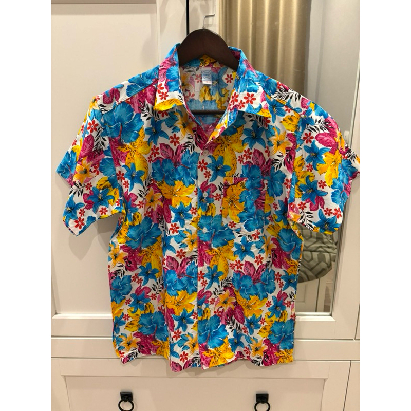 Hawaiian Shirt Songkran Flower Pattern With Pocket Cotton Fabric Thai ...