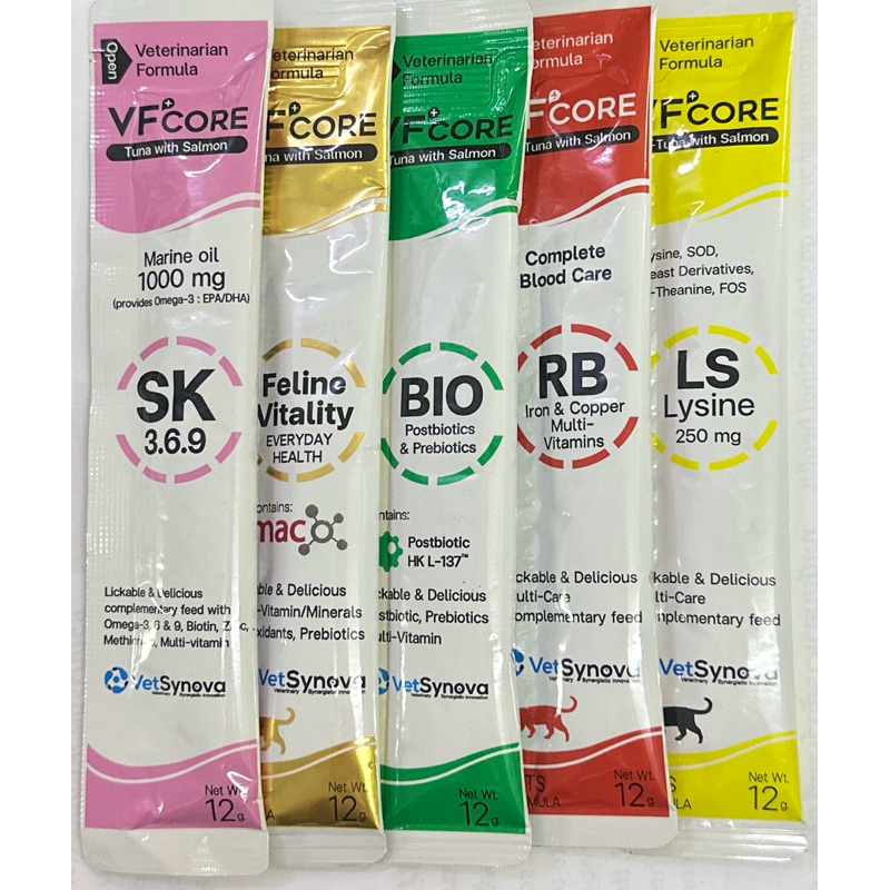 VF + CORE Cat Lick Snacks For Pets Dozen 12 Sachets Assorted Flavors ...