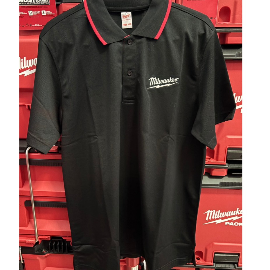MILWAUKEE Polo Collar Free Size Black Edition (Limited) | Shopee Malaysia