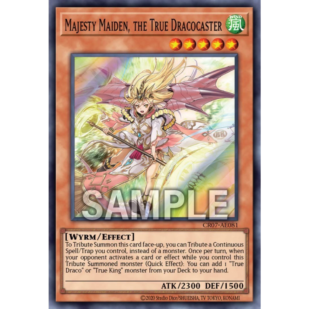 Yugioh Asia-Eng [CR07-AE081] Majesty Maiden the True Dracocaster (Super ...