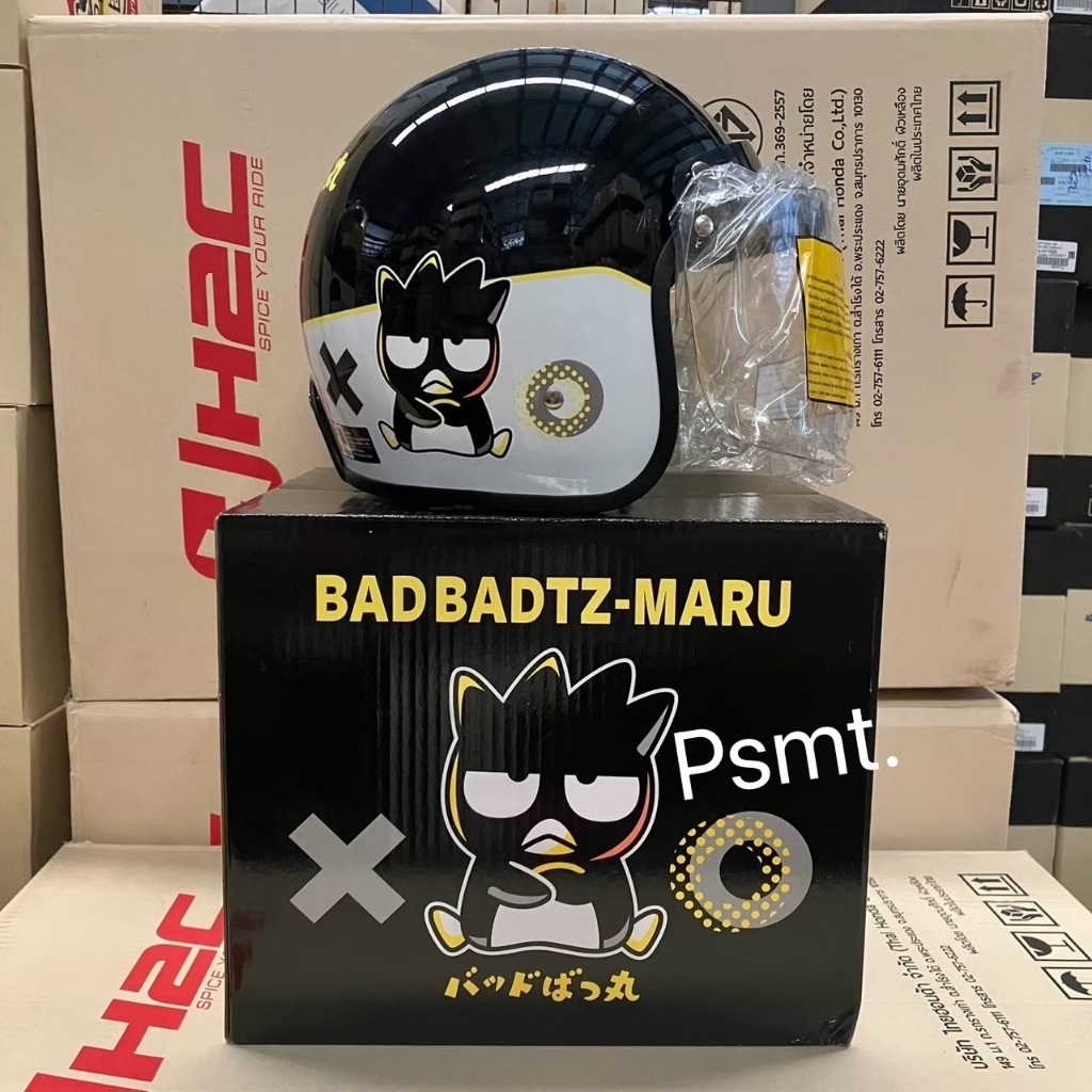 Badminton Black Maru Full Face Helmet Open H2C Genuine Center Point ...