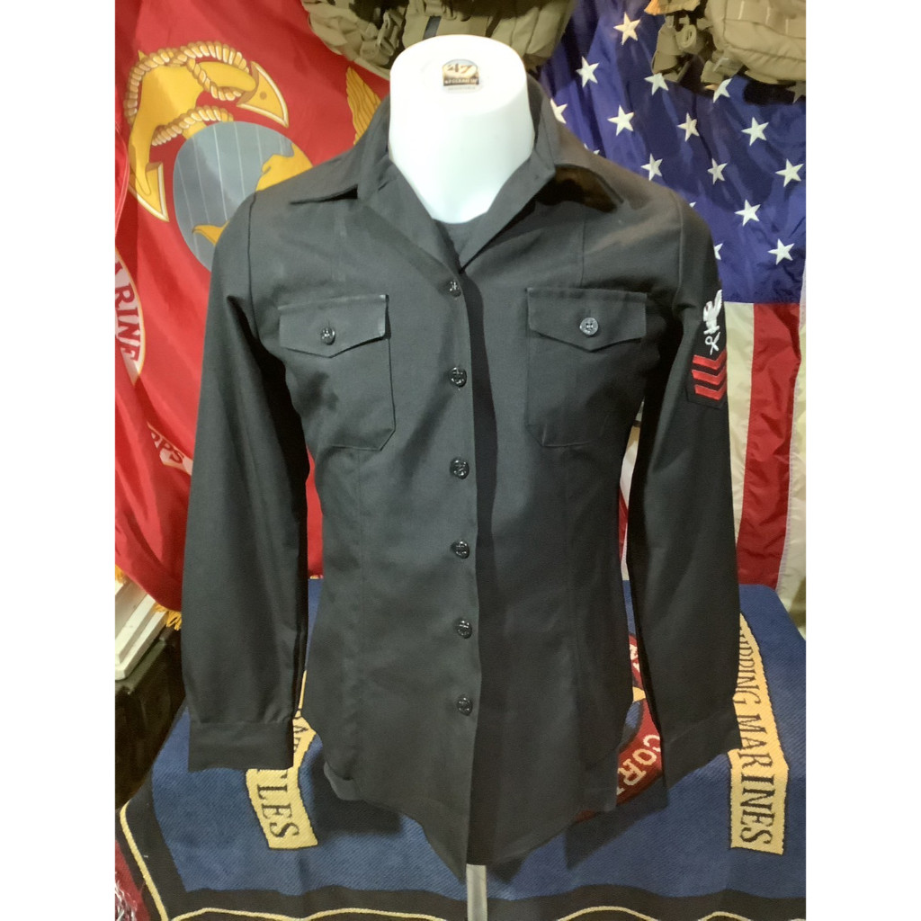 United States Military Corps (US NAVY WORK UNIFORM DRESS BLUE SHIRT ...