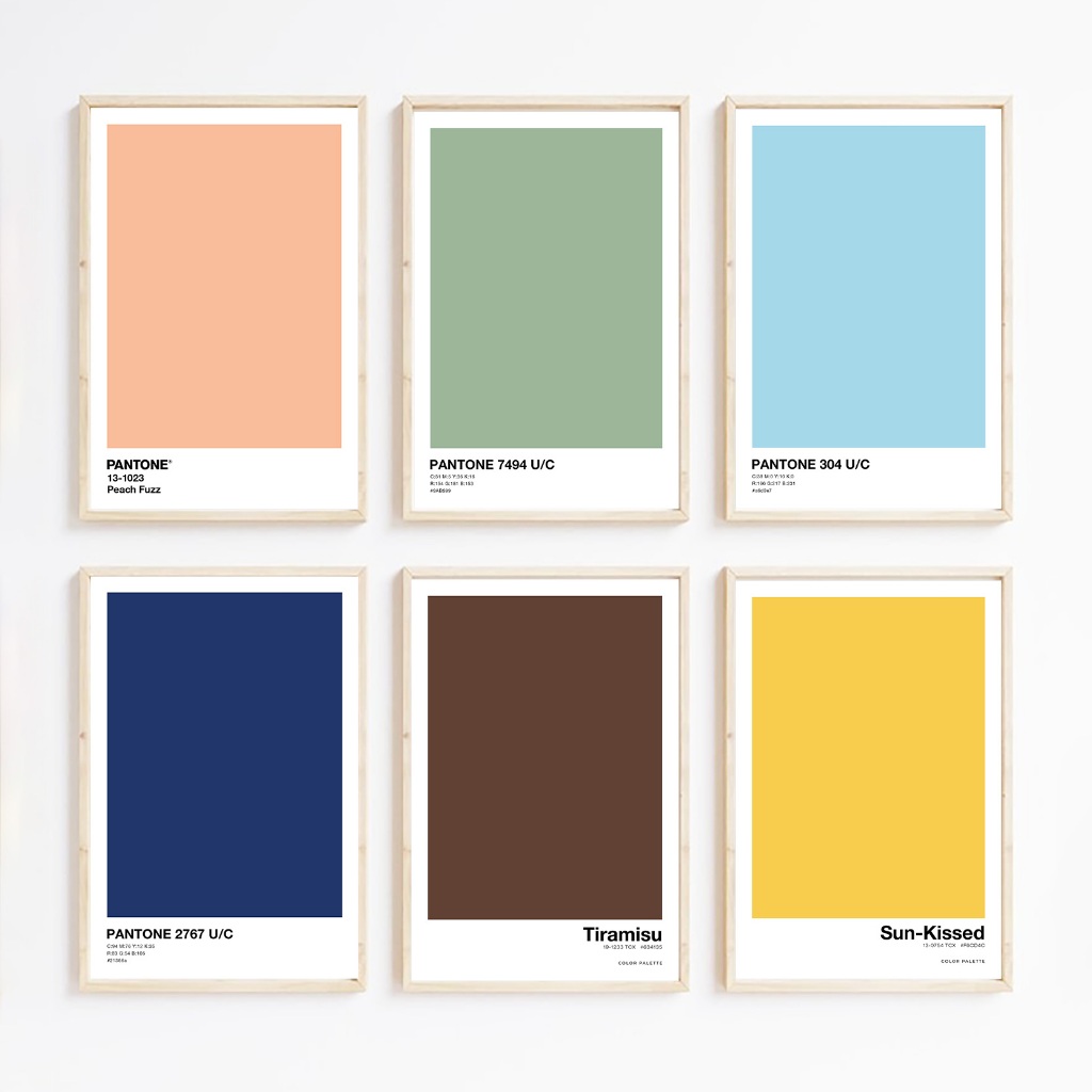 Pantone Posters Poster Shade Palette Dorm Room Decor Unframed Art Print ...