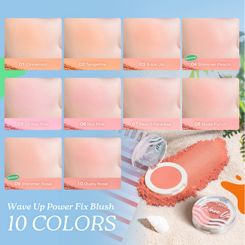 Cute Press Wave Up Power Fix Blush On Cheek Beautiful All Skin Tones ...
