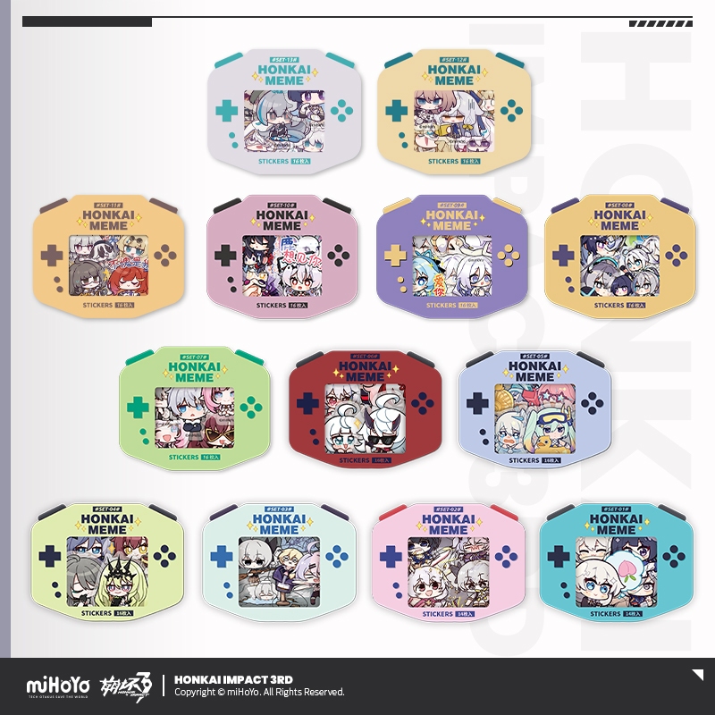 [Pre-order/Read Details Before Ordering] HONKAI MEME Sticker Set ...