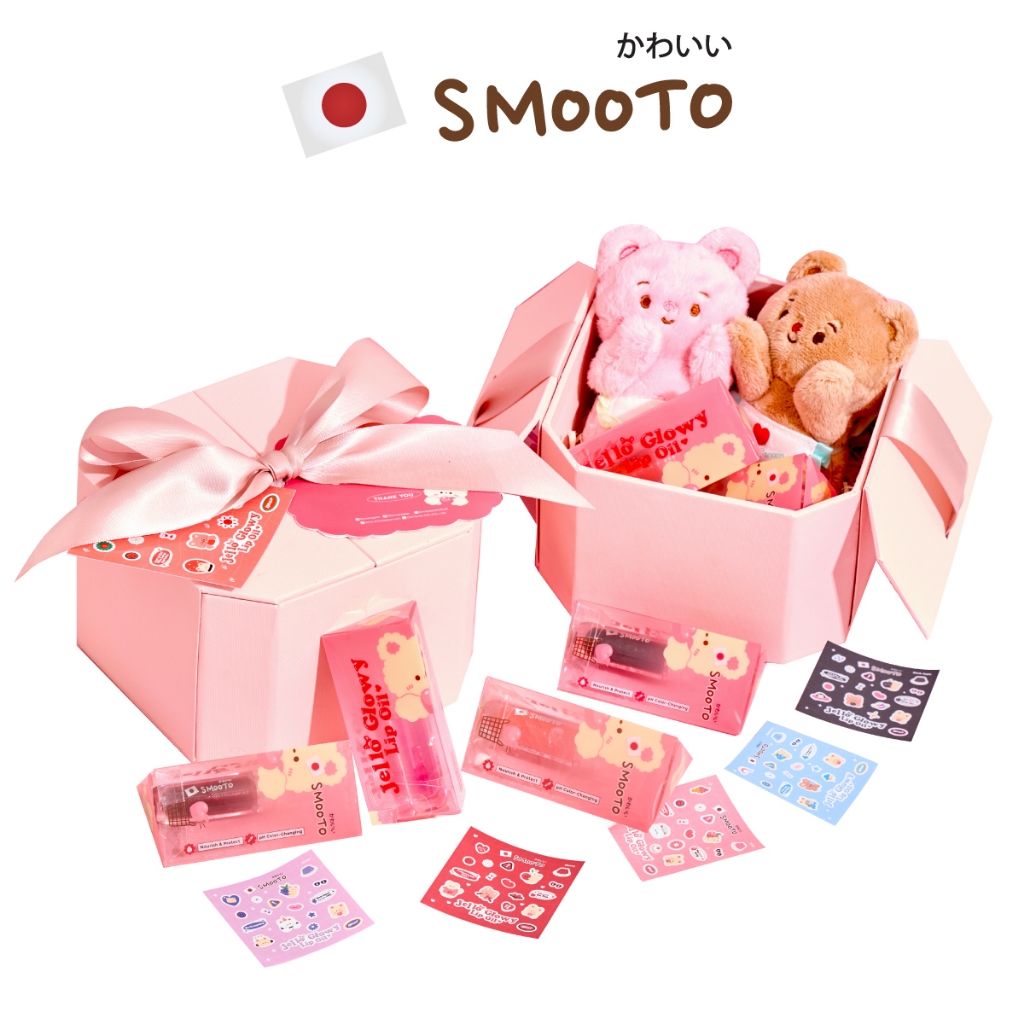 Special gift Box (Smoothto Jello Glowy Lip Oil Complete 6 Colors In 1 ...