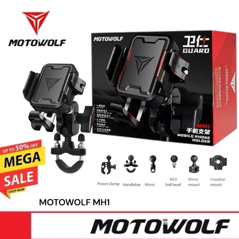 MOTOWOLF MH1 Quick Lock Motorcycle Mobile Phone Handle Release ...