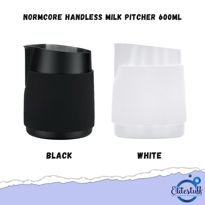 Normcore Latte Art Jug-Handless Milk Pitcher 600 ml/20.3 oz (Black ...