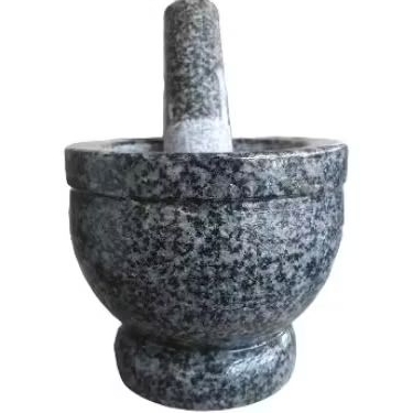 Real Stone Mortar From A Sila Basin Size 5/5.5 Inches Including Pestle ...