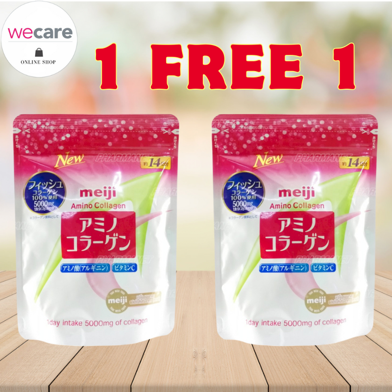 Meiji Amino Collagen 5000 mg Powder To Reduce Wrinkles. | Shopee Malaysia