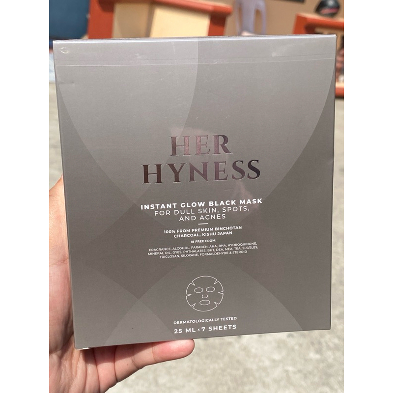 HER HYNESS Instant Glow Black Mask Box (7 Sheets) | Shopee Malaysia