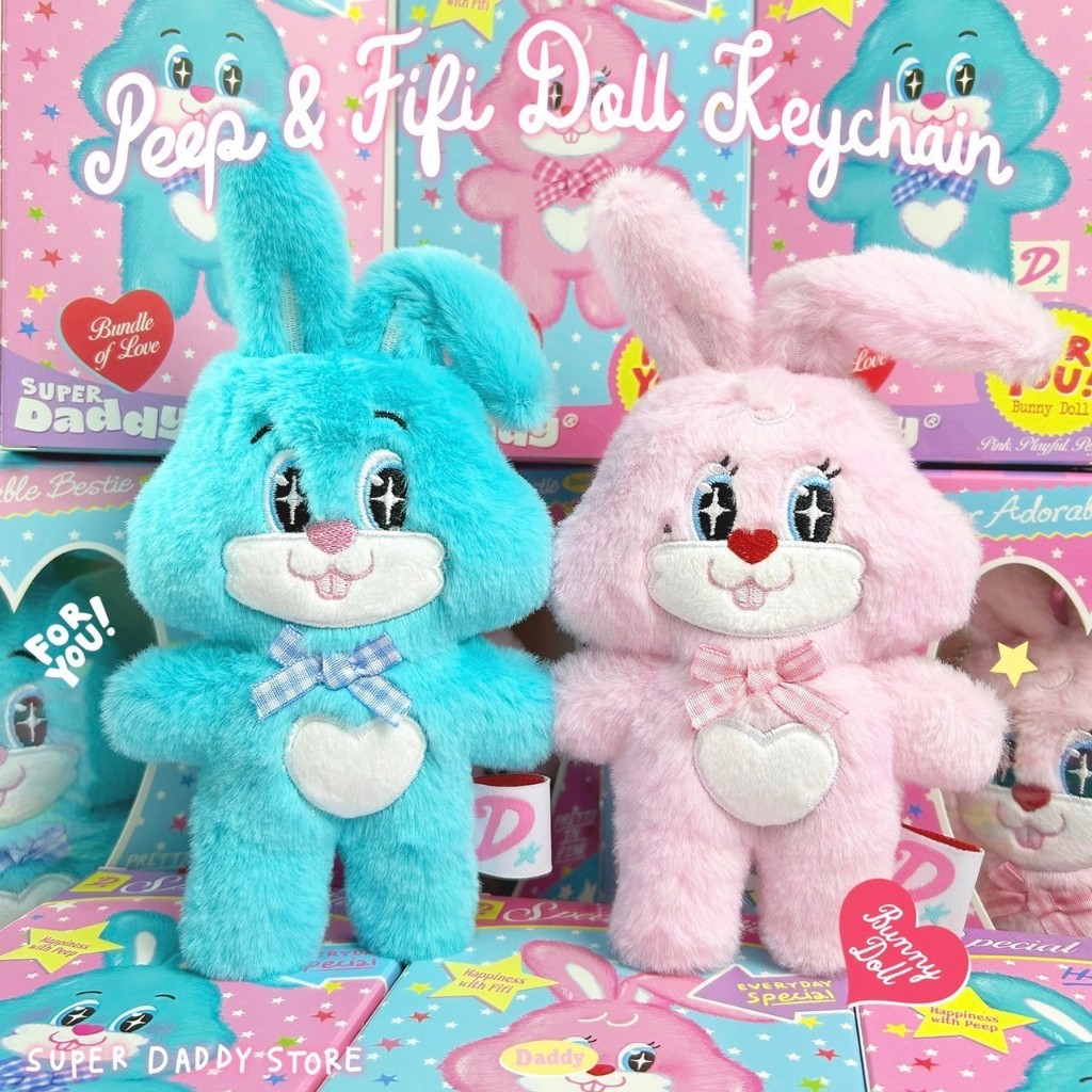 SUPERDADDY | Little Peep & Fifi Doll Keychain Super Cute Rabbit ...