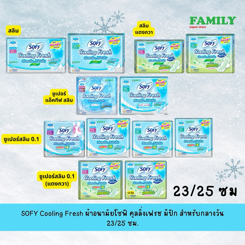 Sofy Cooling Fresh ((Slim)) Sanitary Pads Cool Formula With Wings ...