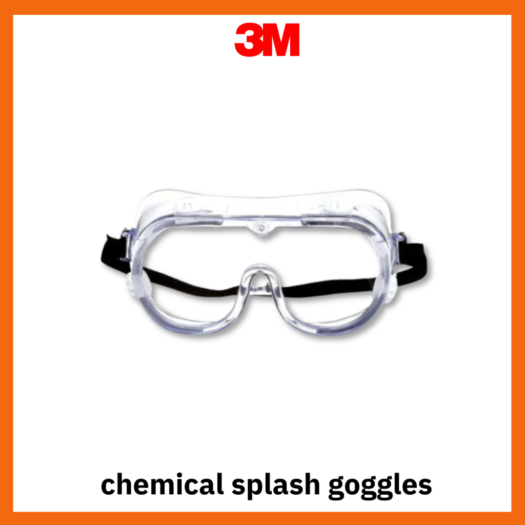3M Clear 3M chemical splash goggles (safety) | Shopee Malaysia