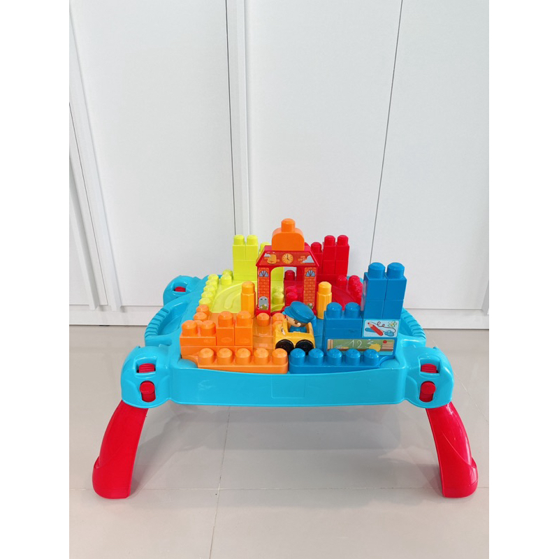 Mega Bloks First Builders Build'n Learn Table With 30 Extension Blocks. | Shopee Malaysia