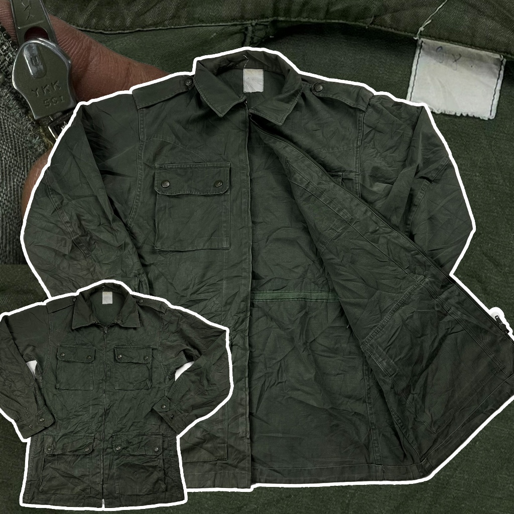 Hiking Jacket Vintage Original French Military Classic Large Front ...