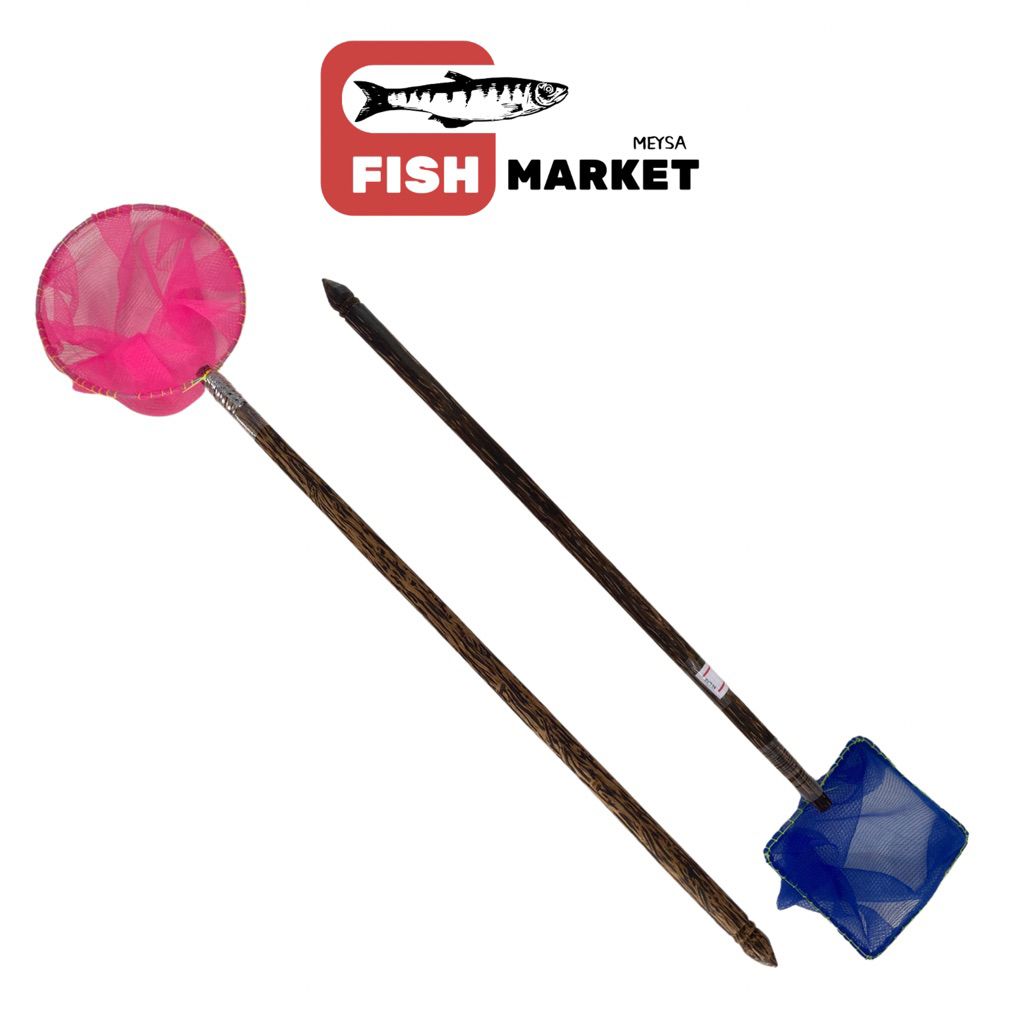 Colander For Scooping Betta Colored Cloth Brown Wood Handle (Assorted ...