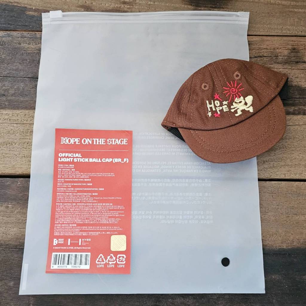 Jhope Merch Tour Official Light Stick Ball Cap (New Not Used) | Shopee ...