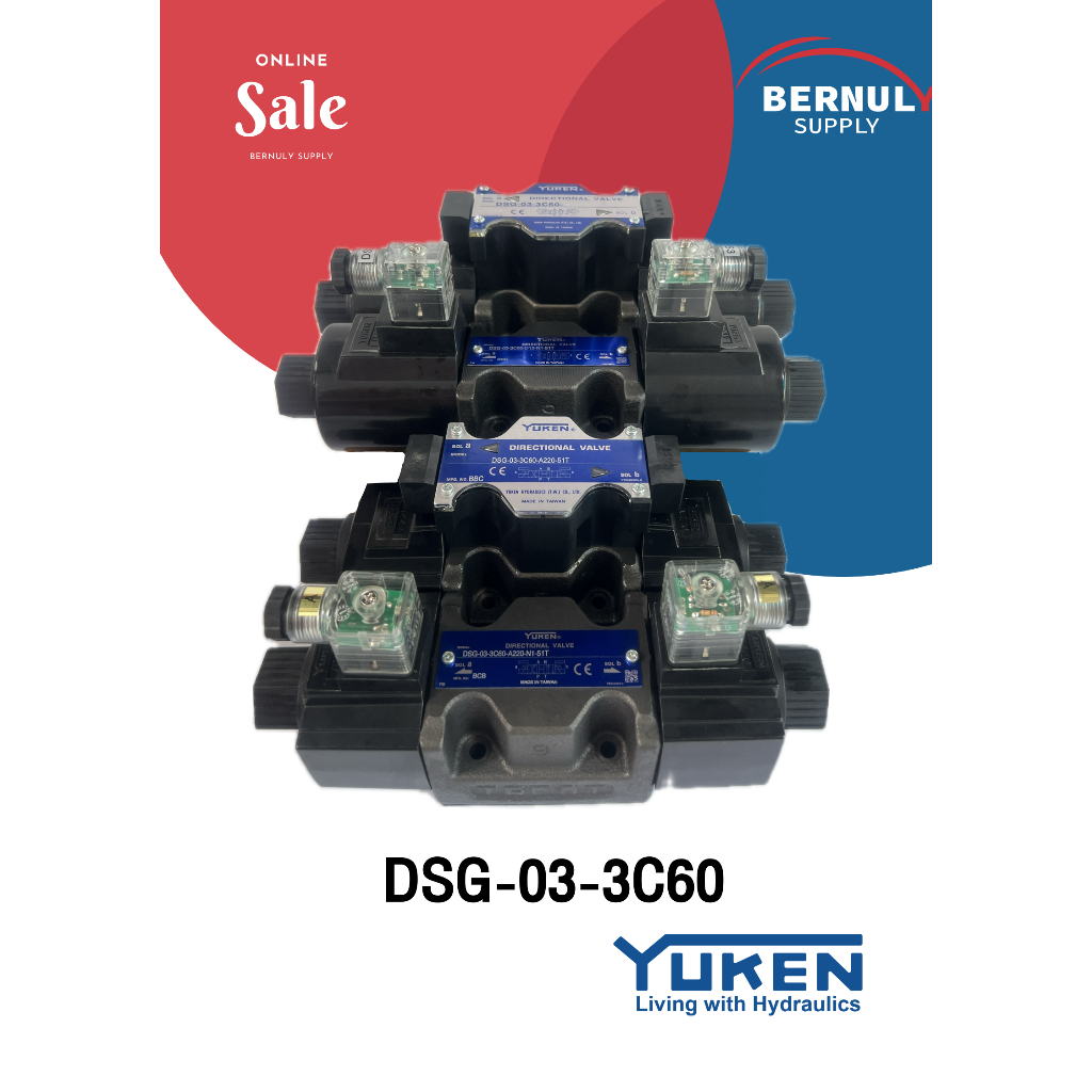 Solenoid valve DSG-03-3C60 YUKEN Brand Taiwan | Shopee Malaysia