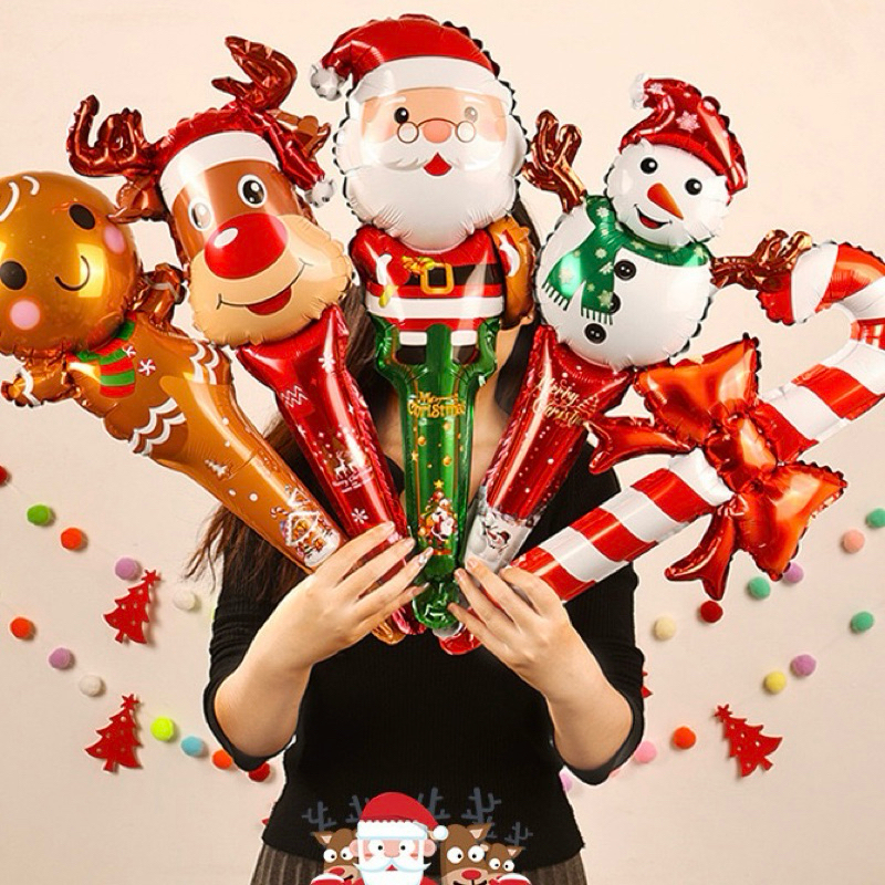 Merry Christmas Long Balloons 60cm | Shopee Malaysia