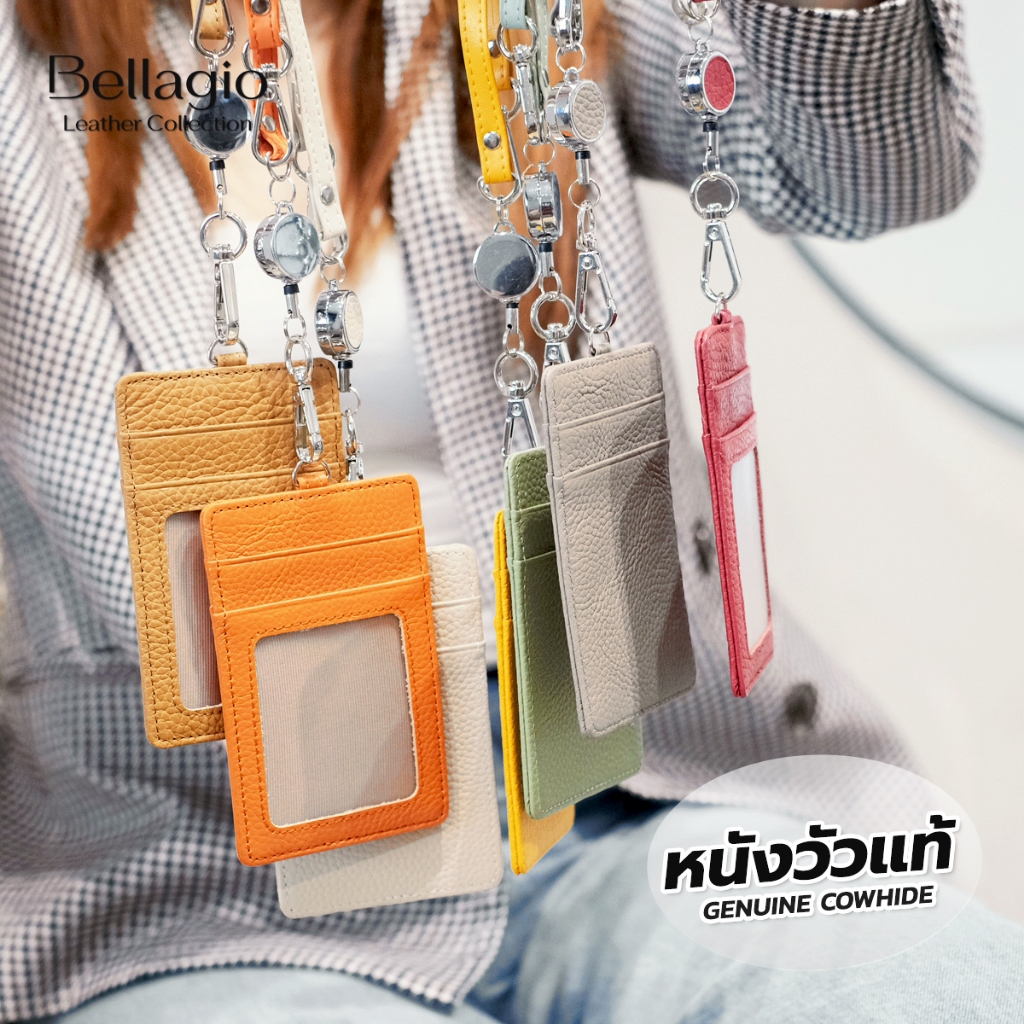 Model Vadini Card Strap Genuine Cow Leather Neckband Employee (With 2 ...