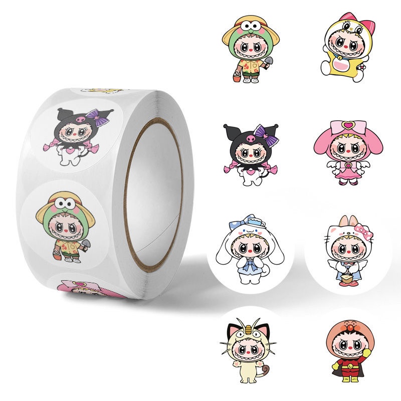 labubu Sticker Label Cute Cartoon DIY For Decoration | Shopee Malaysia