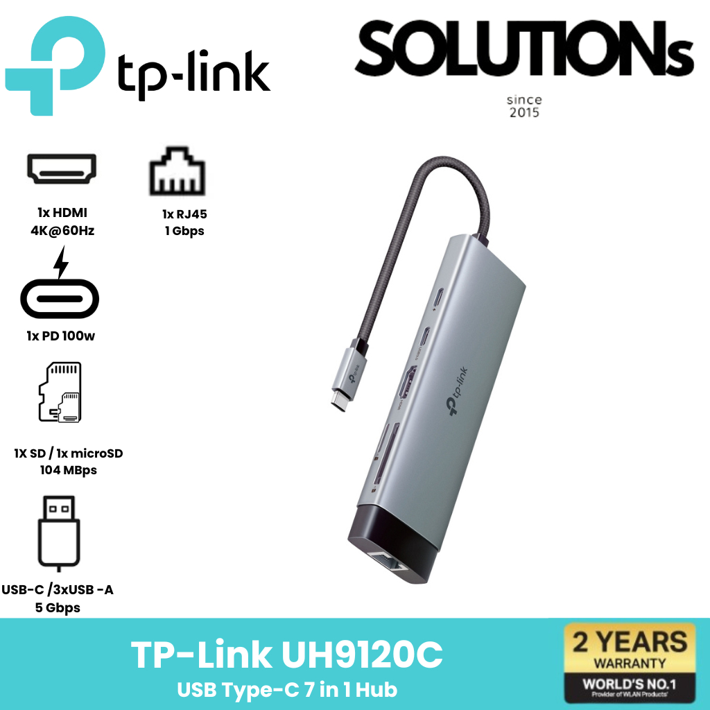 TP-Link UH9120C USB Hub Type-C 9 in 1 Single Port Secondary To Use 9 Ports Additional Screen Via ...