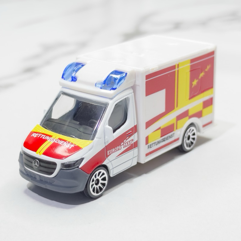 Majorette Mercedes Benz Sprinter Metal Car Model Emergency White Red ...