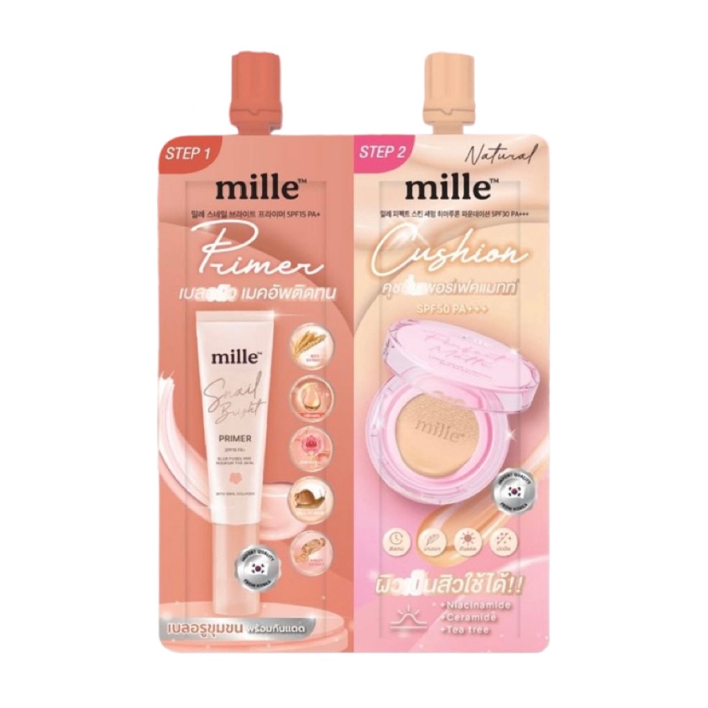 Duo Primer + Cushion Matte Mille 2in1 Bright & Perfect (Sachet ...