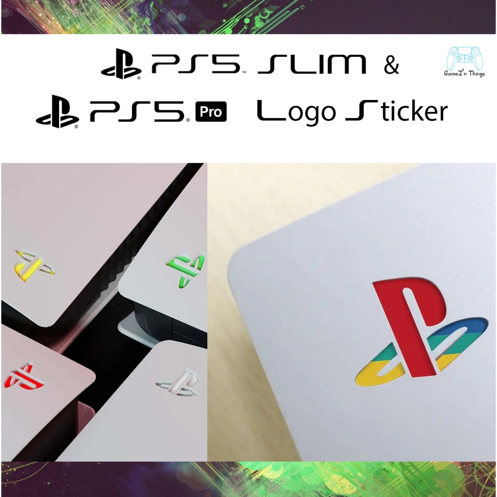 PS Logo Sticker On PS5 SLIM and PS5 PRO PS5 and PS5 Stocker Underlay ...
