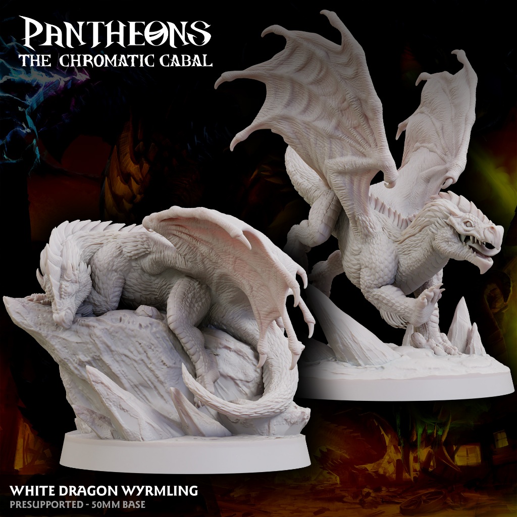 Pantheons-White Dragon-Model For DnD miniature and other RPG's ...
