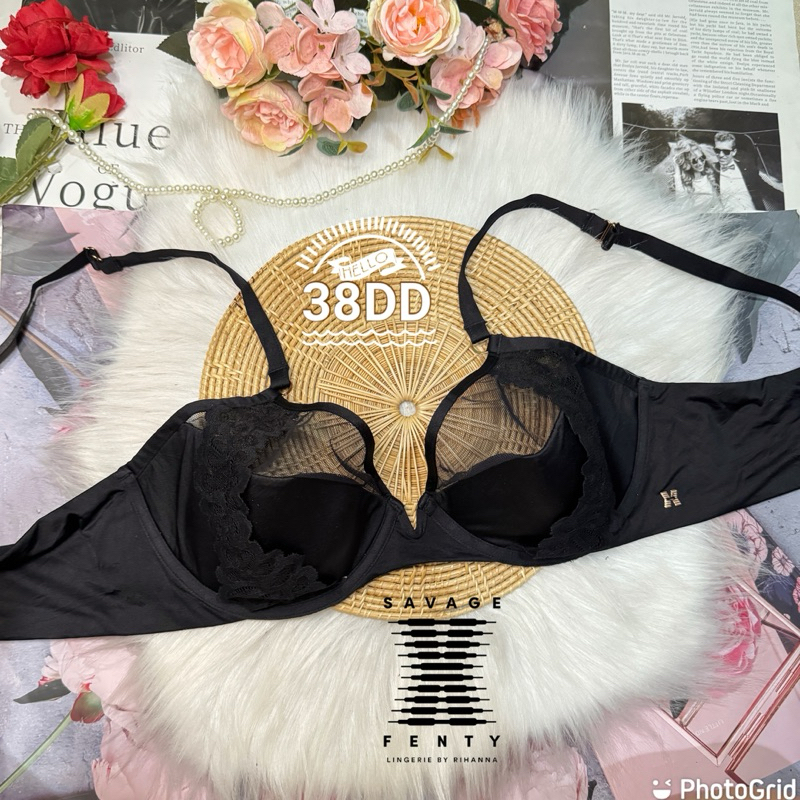 Savage X Fenty 38DD Thin Half See-Through Bubble Very New. Grip ...