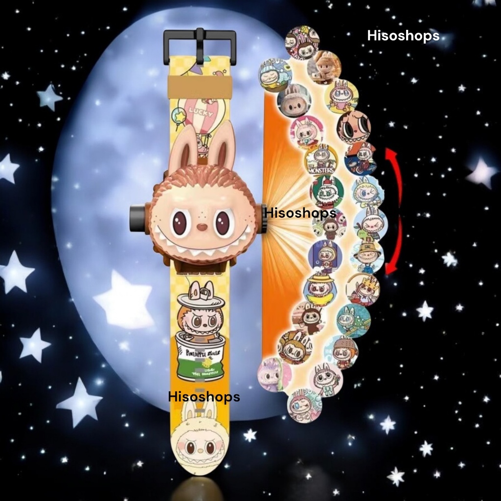 Labubu Wrist Watch Labuh Buo Pattern Projection Movies Cute For Kids ...