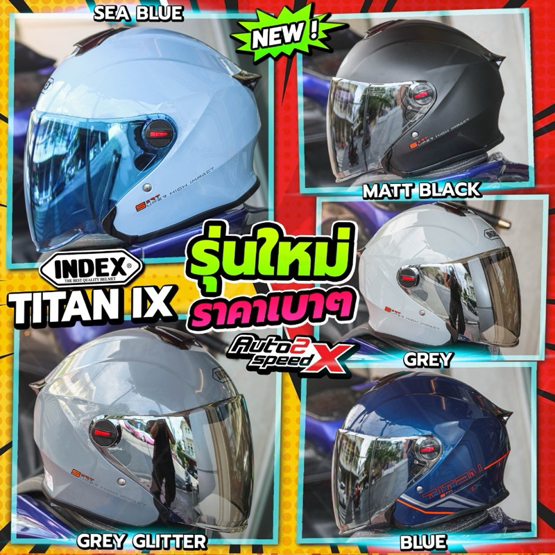 INDEX TITAN IX Open Face 2025 Helmet | Shopee Malaysia